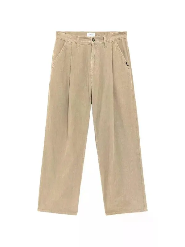 AMISH SUPPLIES Pleated Corduroy Trousers - Neutrals