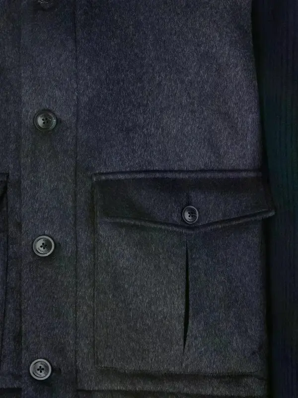 Herno Knitted-sleeve Button-up Jacket