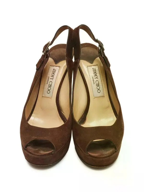 JIMMY CHOO Clue Platform Slingback Pumps - Brown