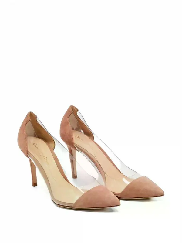 GIANVITO ROSSI Plexi Suede Pumps
