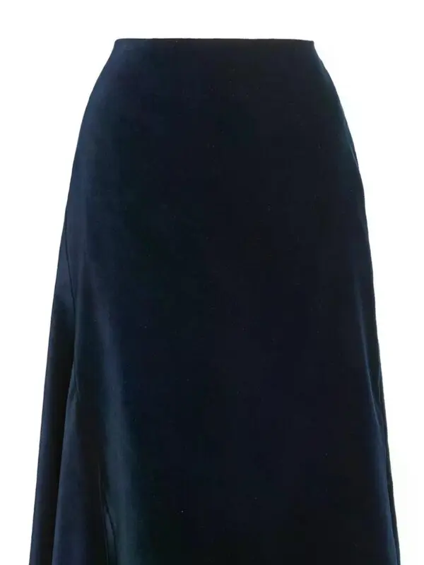 Erdem Velvet Draped Midi Skirt