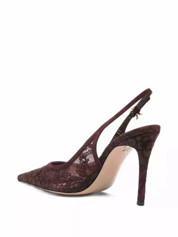 GIANVITO ROSSI Lace Pointed-toe Pumps