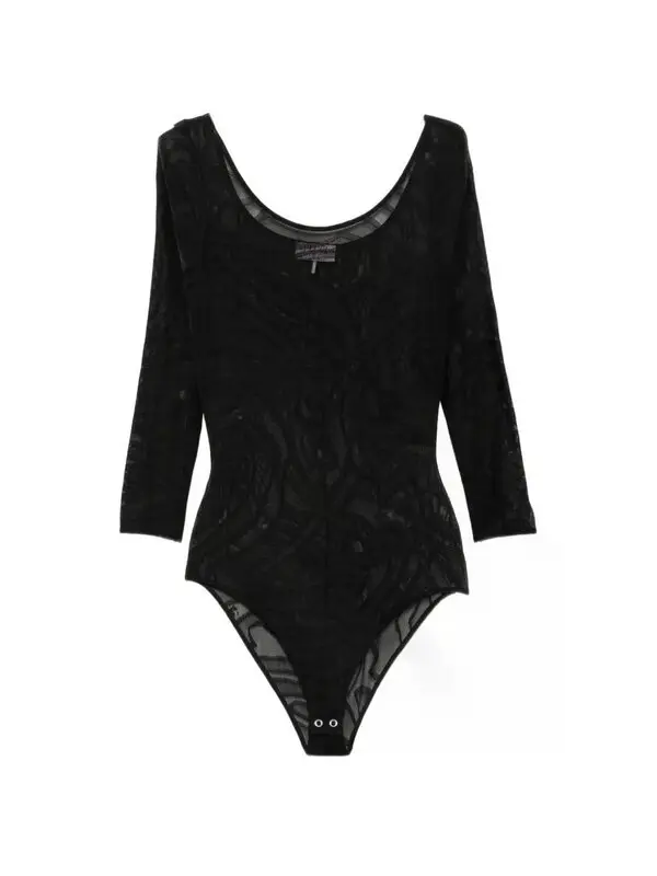 Emilio Pucci Iride-print Mesh Bodysuit - Black