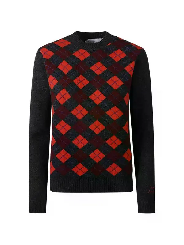 Giada Benincasa London Argyle-pattern Wool Sweater - Grey