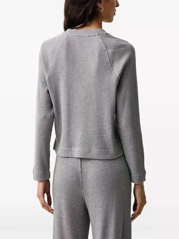 Dkny Ribbed-knit Raglan-sleeve Cardigan