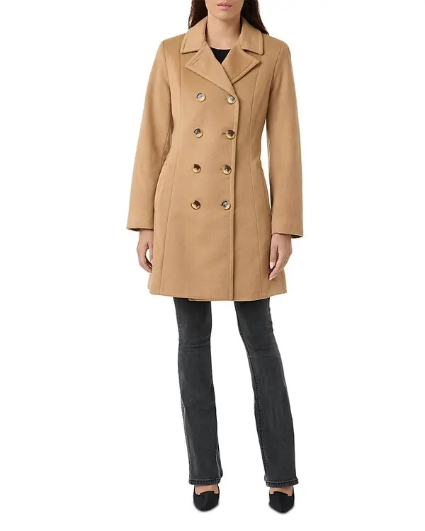 Sofia Cashmere Double Breasted Cashmere Trench Coat - Camel