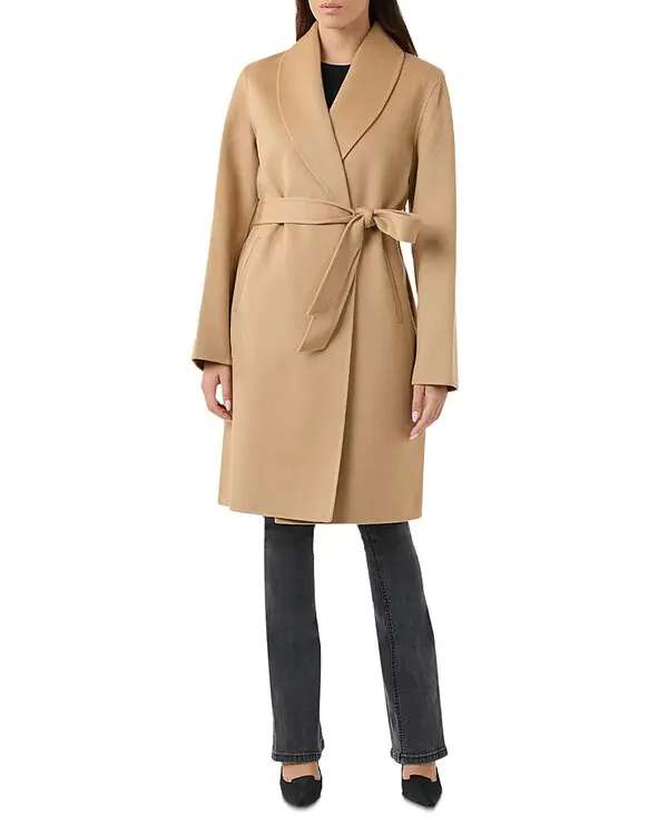 Sofia Cashmere Belted Wool & Cashmere Coat - Camel