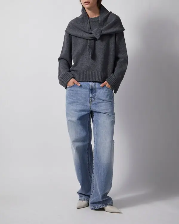 WAKAKUU Sweater Cashmere Wool R-neck