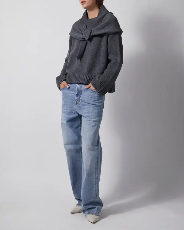 WAKAKUU Sweater Cashmere Wool R-neck