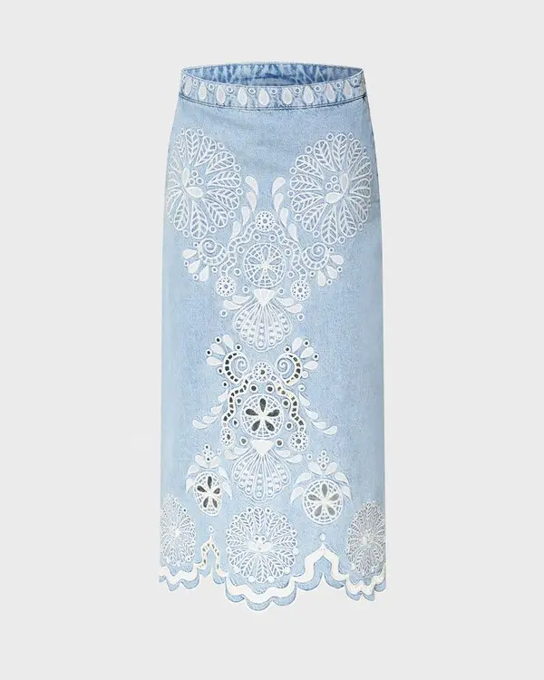 FARMRIO Skirt Richelieux Midi