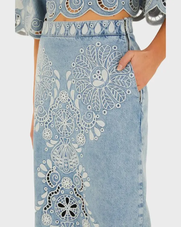FARMRIO Skirt Richelieux Midi