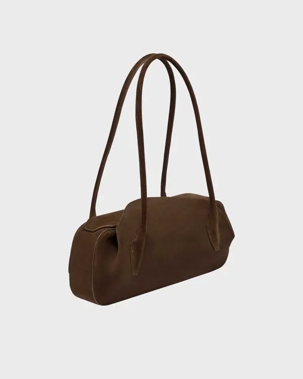 Yuzefi Shoulder Bag Oyster Suede