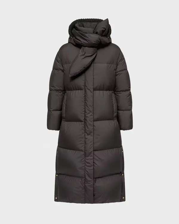 Moncler Long Coat Ornement 1 - Black
