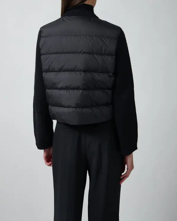 Moncler Cardigan Padded Alpaca & Wool Blend