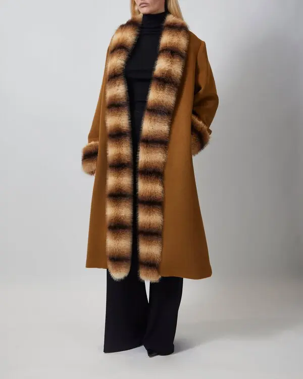 MALINA Coat Anouk Yve Faux Fur Wool