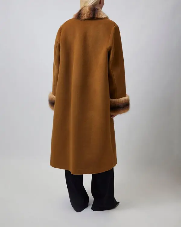 MALINA Coat Anouk Yve Faux Fur Wool
