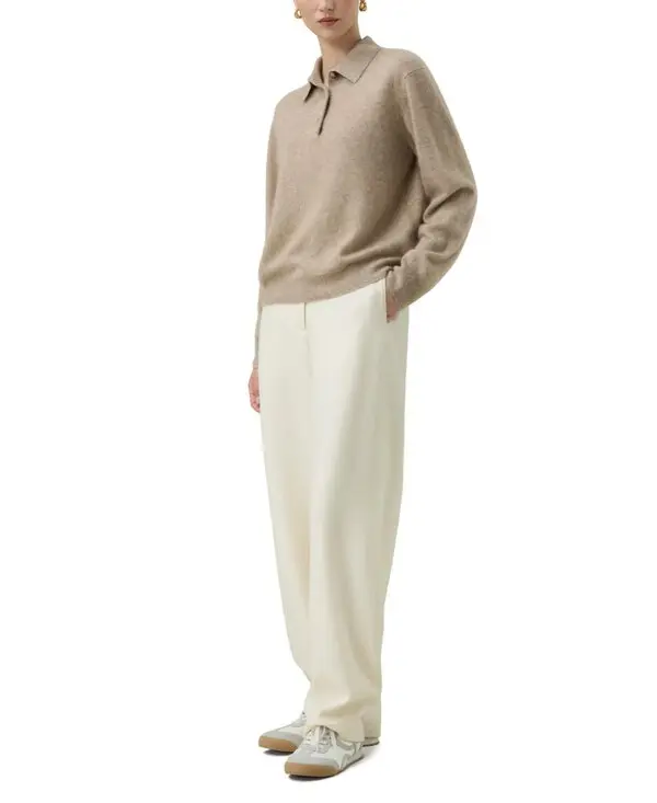 Lilysilk Brushed Cashmere Polo Sweater