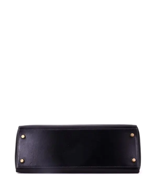 Hermès Kelly 32 Handbag Black Box Calf With Gold Hardware