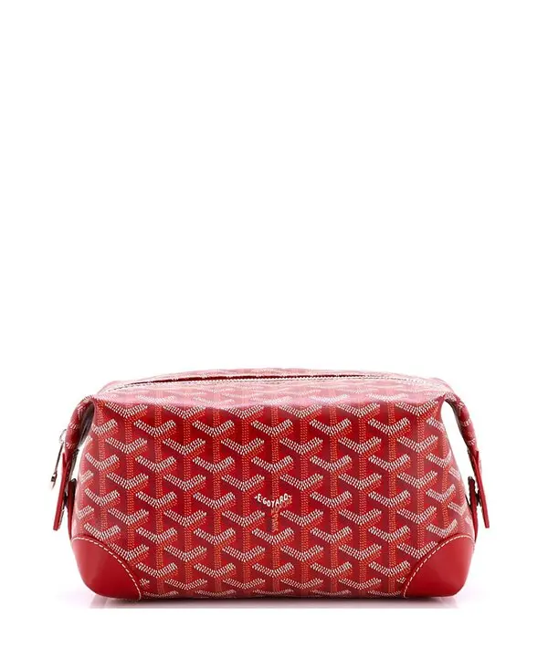 Goyard 25 Boeing Trousse De Toilette Pouch Coated Canvas - Red