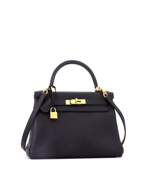 Hermès Kelly 28 Handbag Black Togo With Gold Hardware
