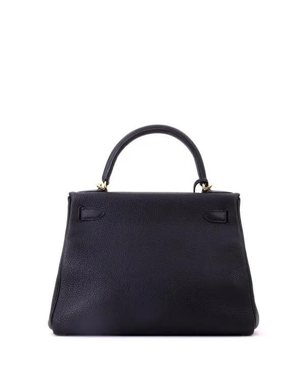Hermès Kelly 28 Handbag Black Togo With Gold Hardware