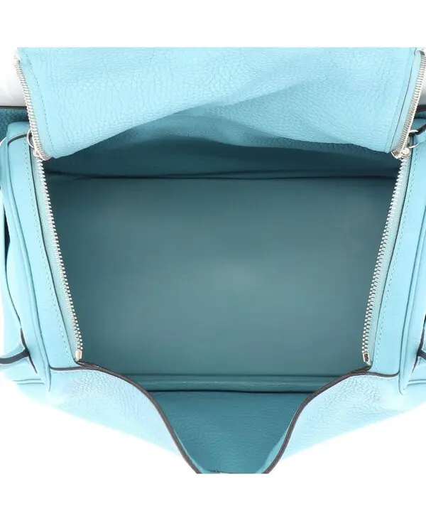 Hermès 30 Lindy Bag Clemence - Blue