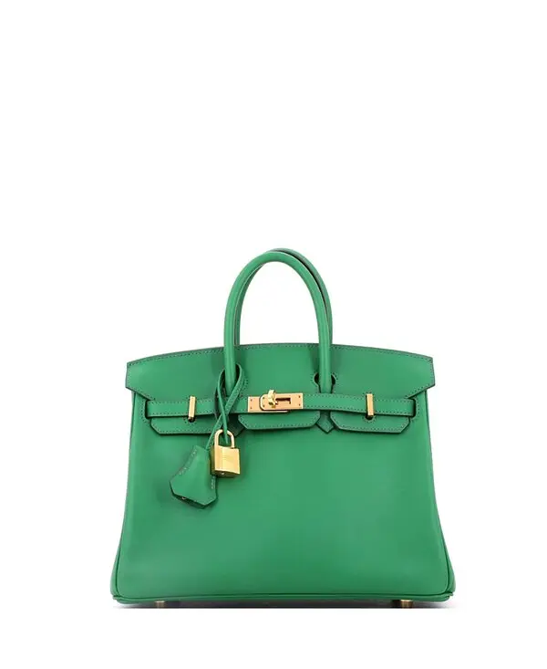 Hermès Birkin 25 Handbag Green Swift With Gold Hardware - Cactus