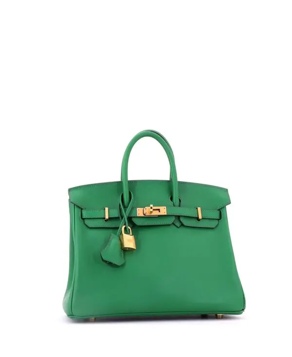 Hermès Birkin 25 Handbag Green Swift With Gold Hardware