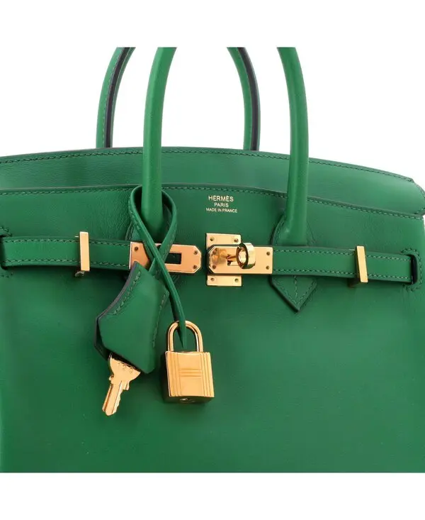 Hermès Birkin 25 Handbag Green Swift With Gold Hardware