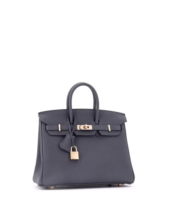 Hermès Birkin 25 Handbag Grey Togo With Gold Hardware