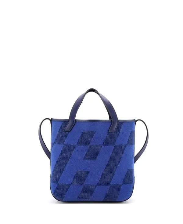 Hermès 27 Cabas H En Biais Tote Canvas With Leather