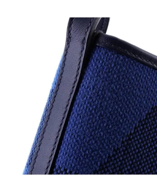 Hermès 27 Cabas H En Biais Tote Canvas With Leather