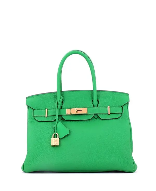Hermès Birkin 30 Handbag Green Togo With Gold Hardware