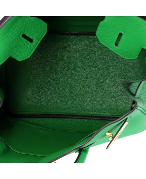 Hermès Birkin 30 Handbag Green Togo With Gold Hardware