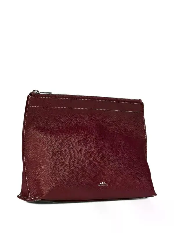 A.p.c. Neige Grained-leather Pouch