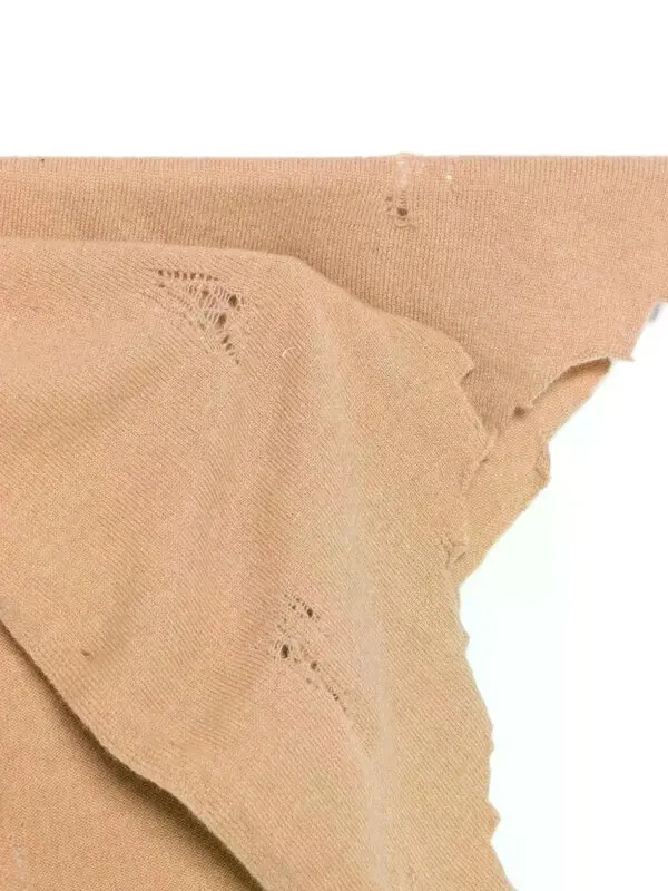 LANEUS Distressed-effect Merino Scarf