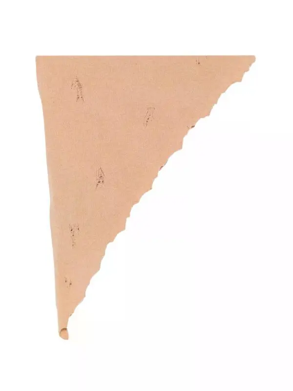 LANEUS Distressed-effect Merino Scarf - Neutrals