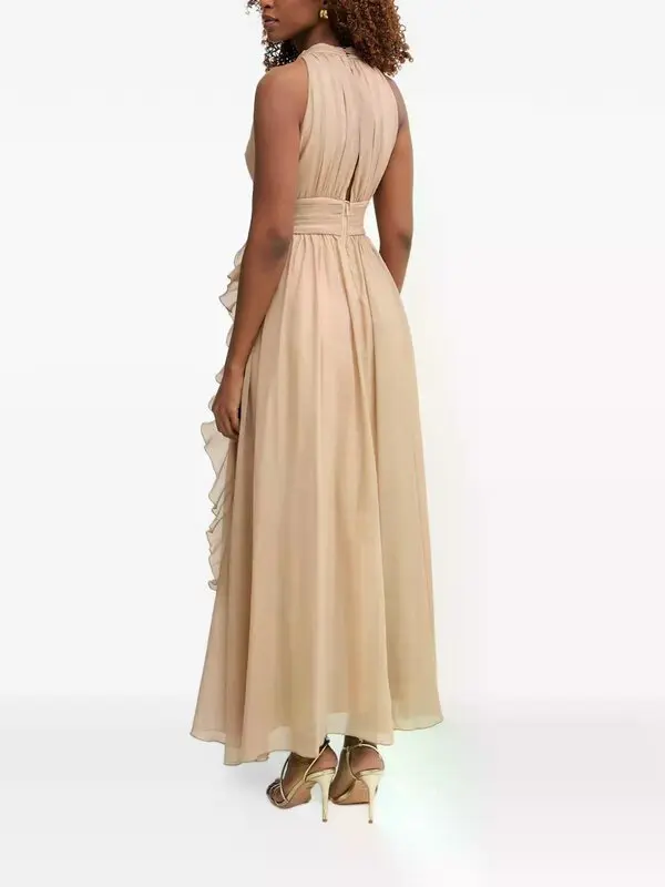 MORGAN Ruffled Pleated Maxi Dress