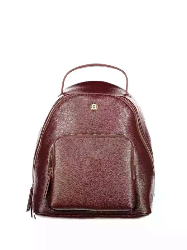 TWINSET Grained-effect Front-pocket Backpack - Red