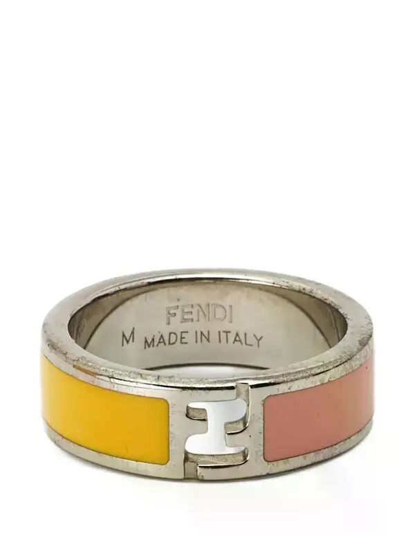 Fendi Fendista Enamel Ring - Silver