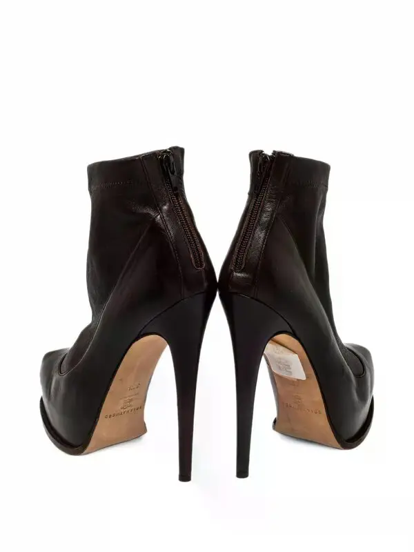 Brian Atwood Platform Leather Ankle Boots