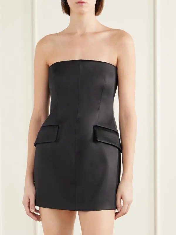 Sportmax Cilen Layered Satin And Silk Bustier Gown