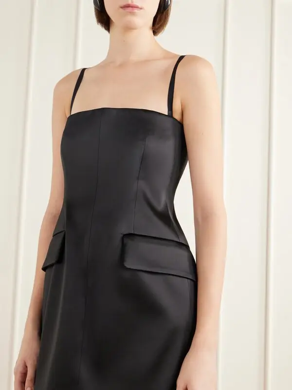 Sportmax Cilen Layered Satin And Silk Bustier Gown