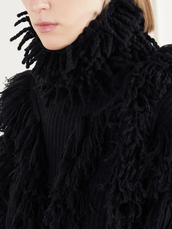 LISA YANG Elidi Fringe-trimmed Cashmere Snood