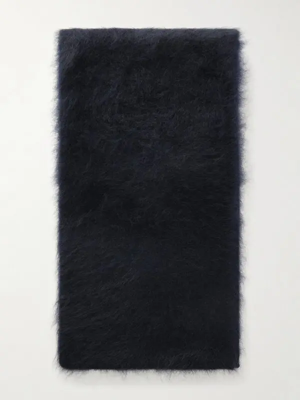 LISA YANG Enoa Brushed Cashmere Scarf - Black