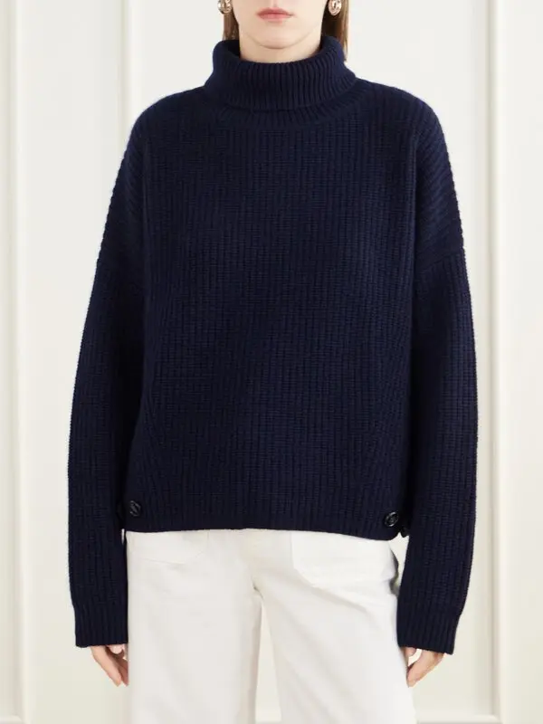 LISA YANG Ailis Ribbed Cashmere Turtleneck Sweater