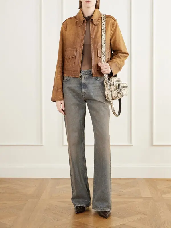Acne Studios Snake-effect Leather Shoulder Bag