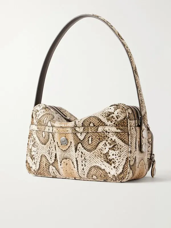 Acne Studios Snake-effect Leather Shoulder Bag