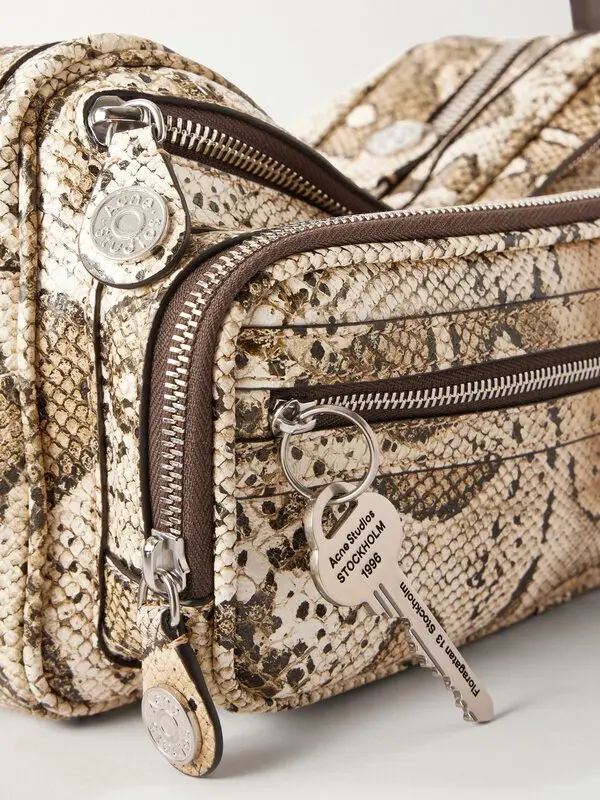 Acne Studios Snake-effect Leather Shoulder Bag