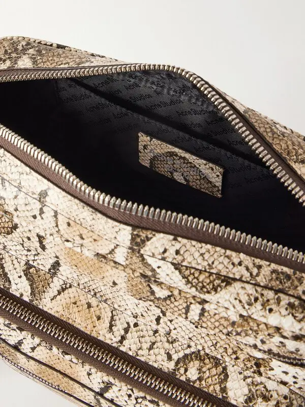 Acne Studios Snake-effect Leather Shoulder Bag